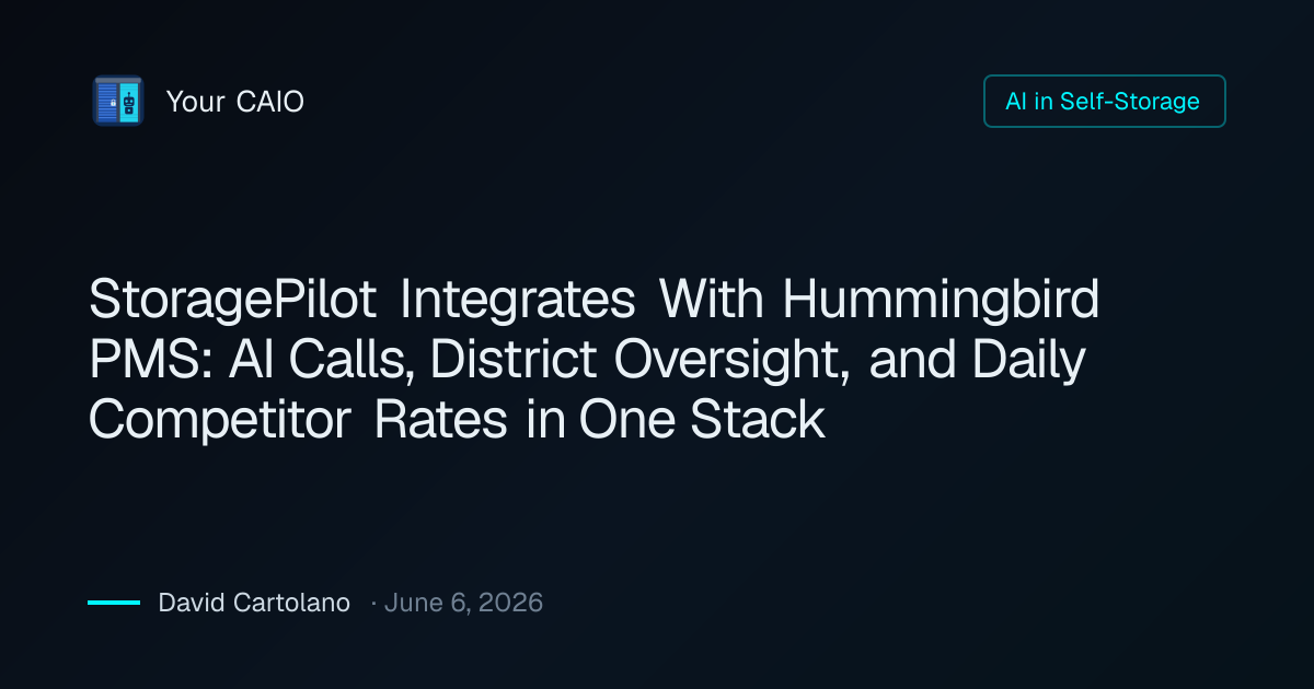StoragePilot Integrates With Hummingbird PMS: AI Calls, District ...